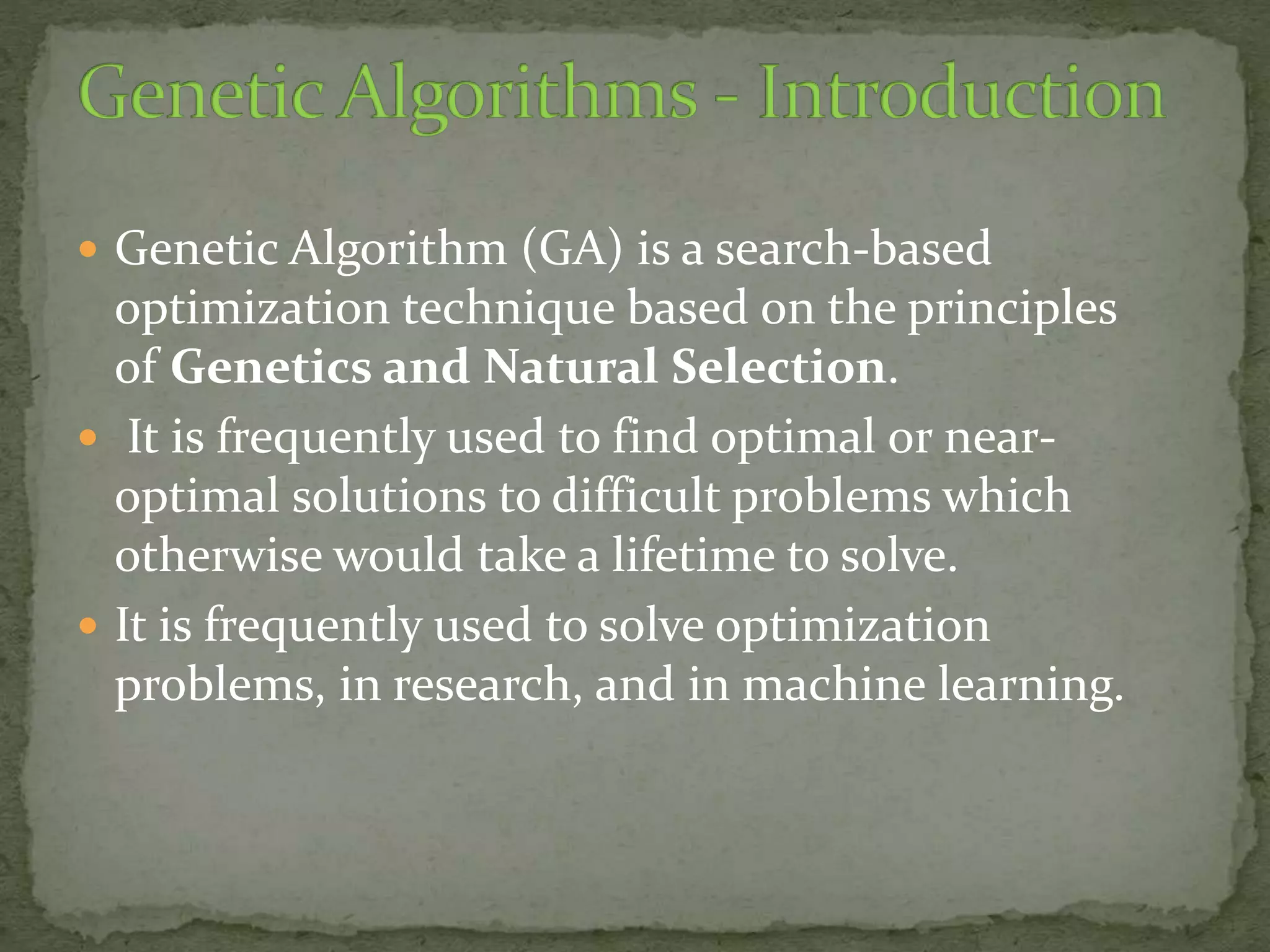 Genetic algorithms | PPTX