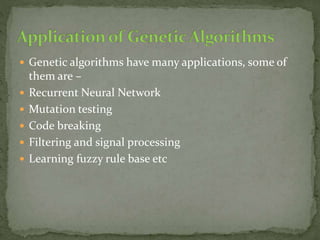Genetic algorithms | PPTX