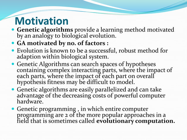 Genetic algorithms | PPTX
