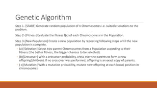 Genetic algorithms | PPT
