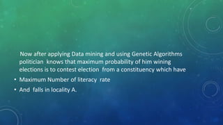 Genetic algorithms in Data Mining | PPTX