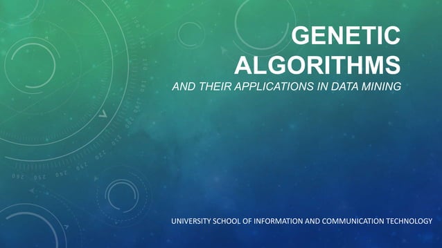 Genetic algorithms in Data Mining | PPT