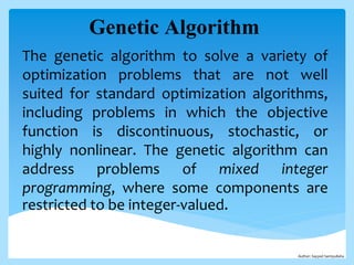 Genetic algorithm | PPTX