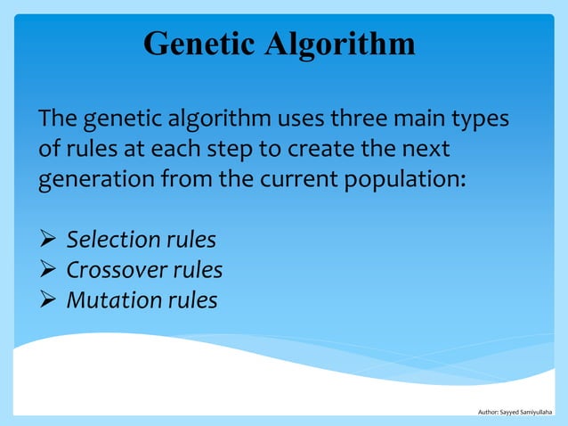 Genetic algorithm | PPT