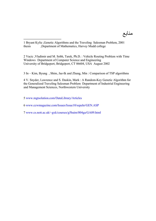 Genetic Algorithms For Solving Traveling Salesman Problem Pdf