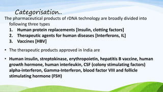 Genetically engineered drugs | PPTX