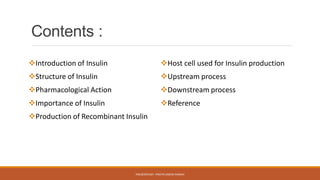 Insulin - Genetically engineered Product | PDF