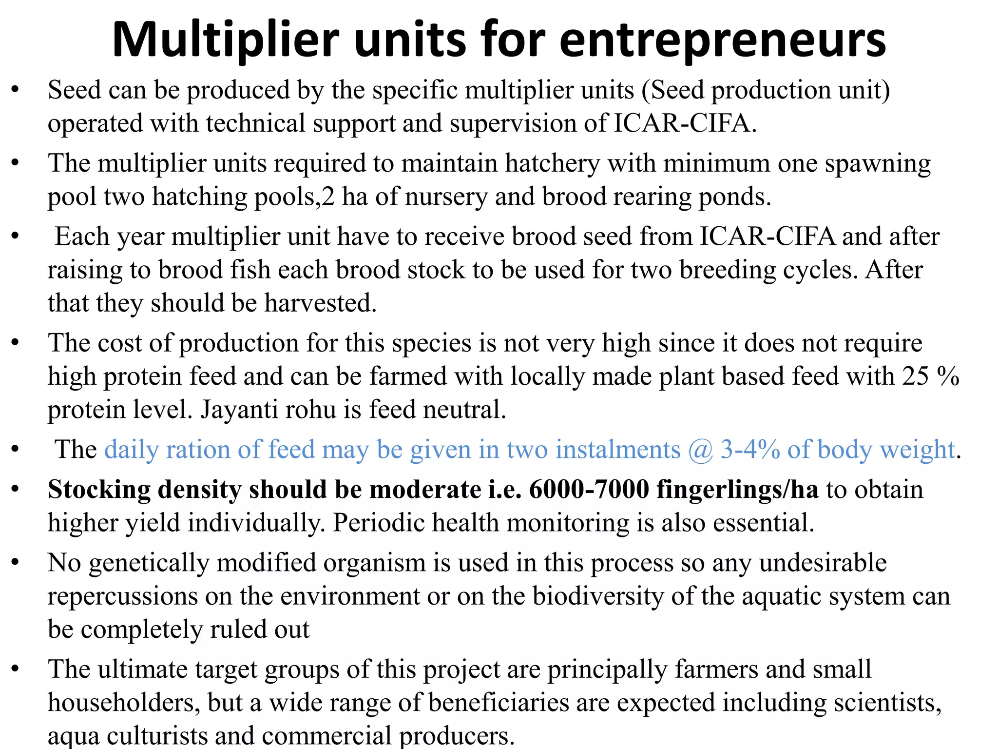 Genetically improved rohu for sustainable aquaculture | PPTX