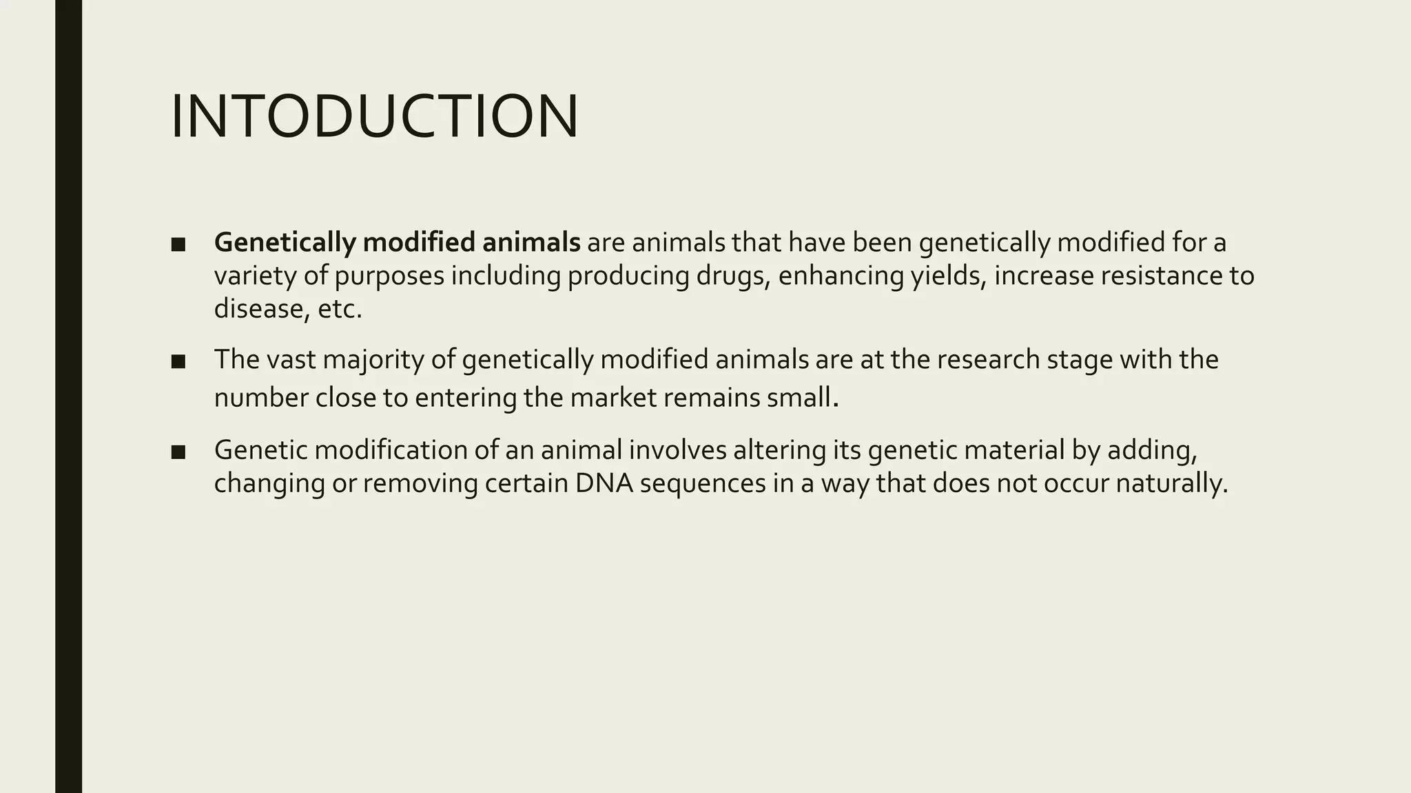 Genetically modified animals | PPTX