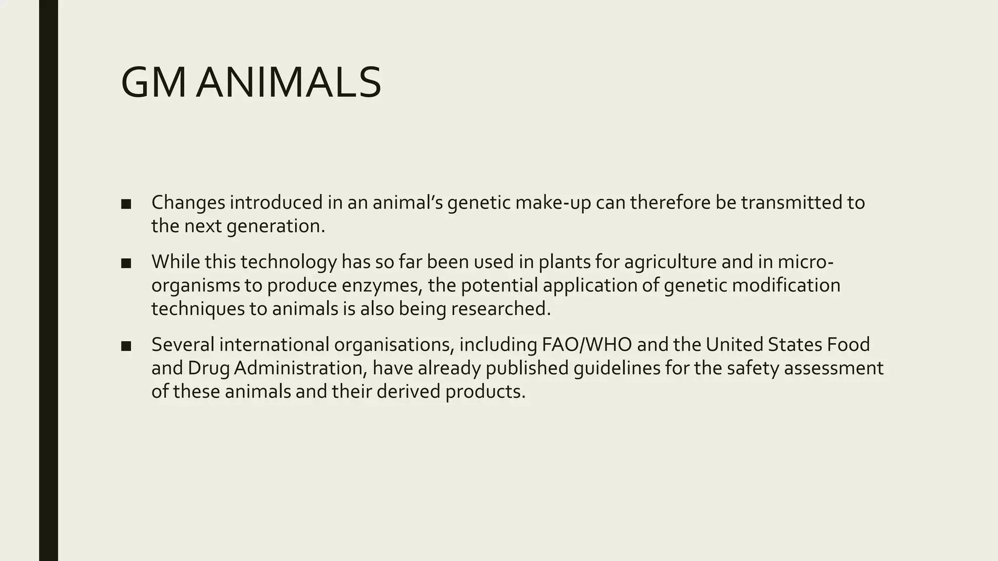 Genetically modified animals | PPTX