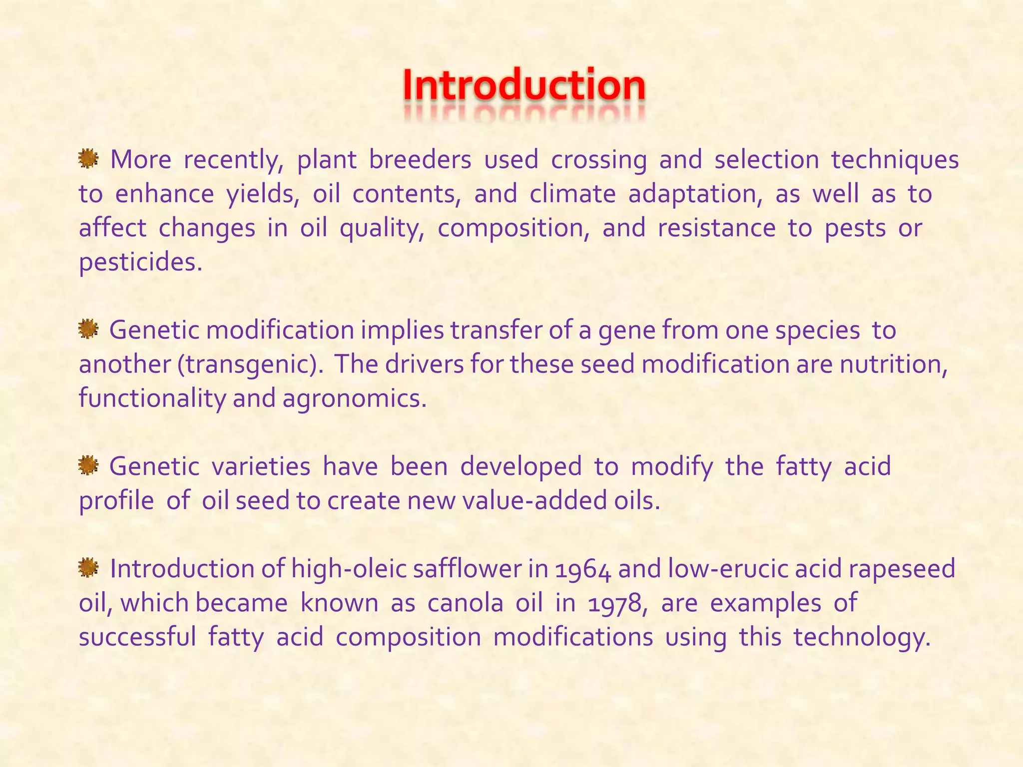 Genetically modified canola oil | PPSX