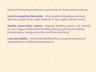 Genetically modified canola oil | PPSX