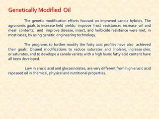 Genetically modified canola oil | PPT