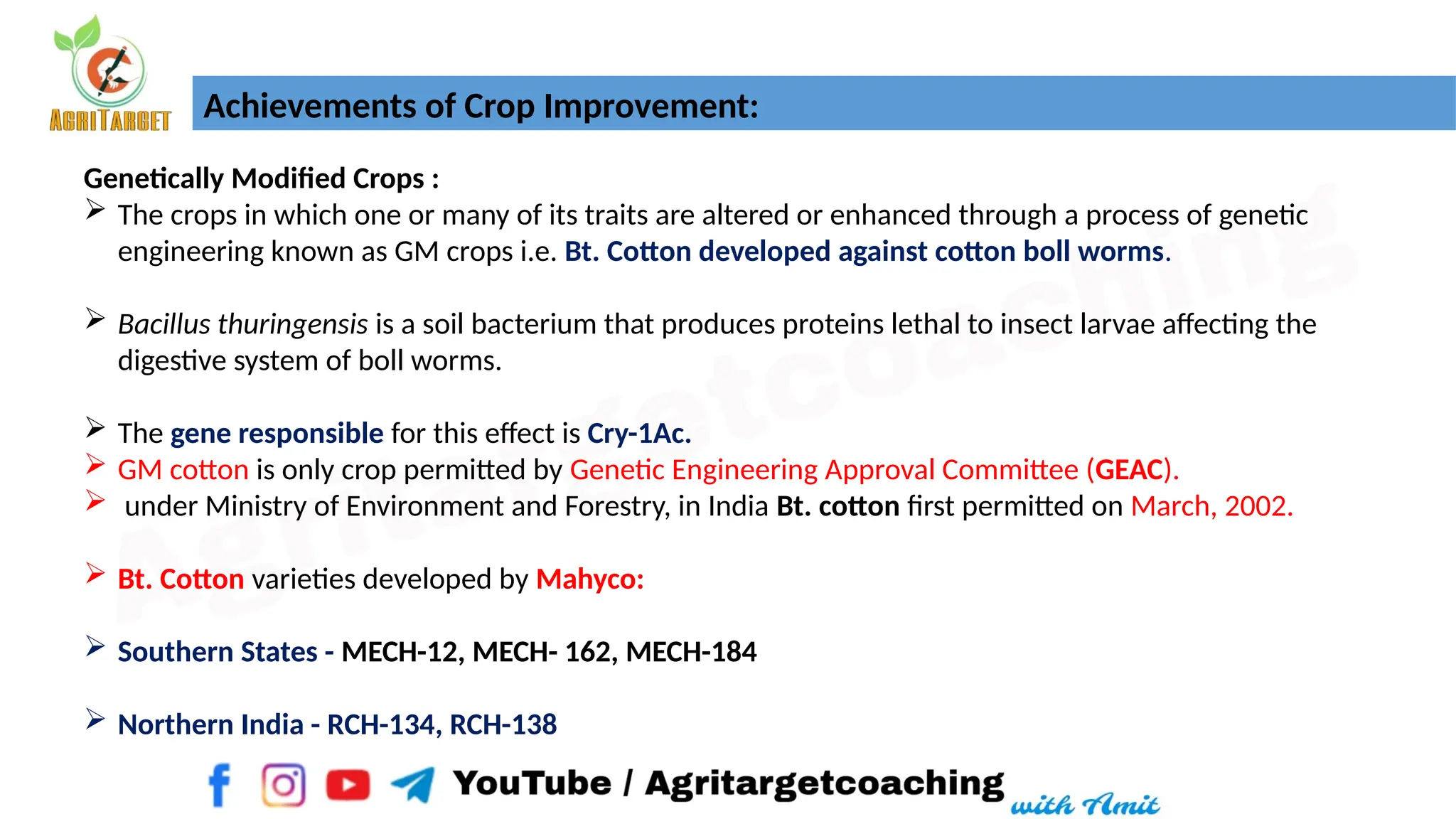 Genetically Modified Crop for agriculture.pptx