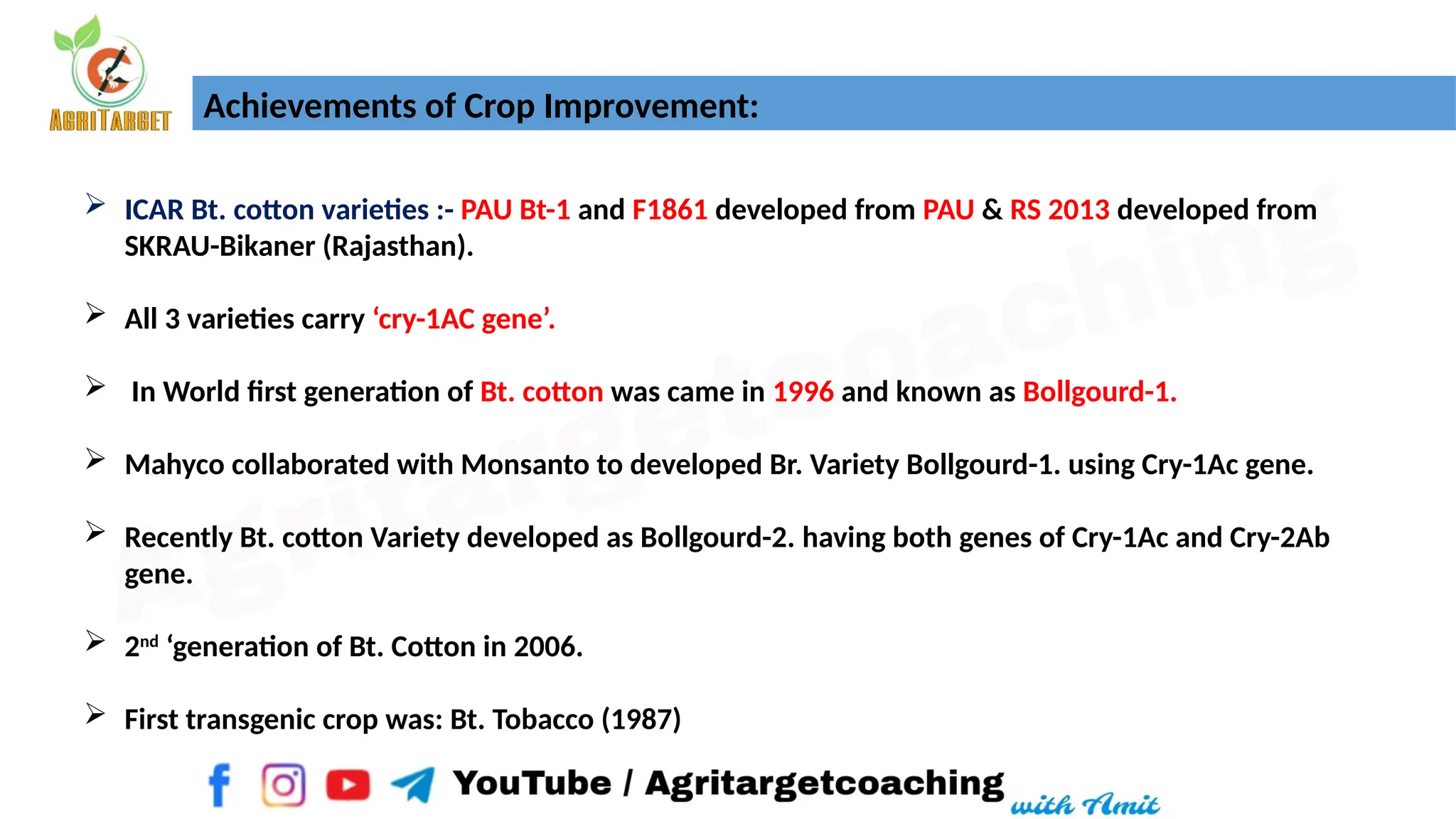 Genetically Modified Crop for agriculture.pptx