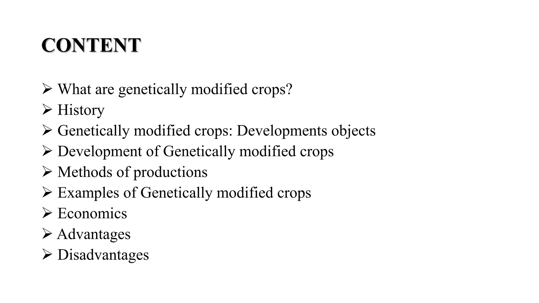 Genetically modified crops | PPTX