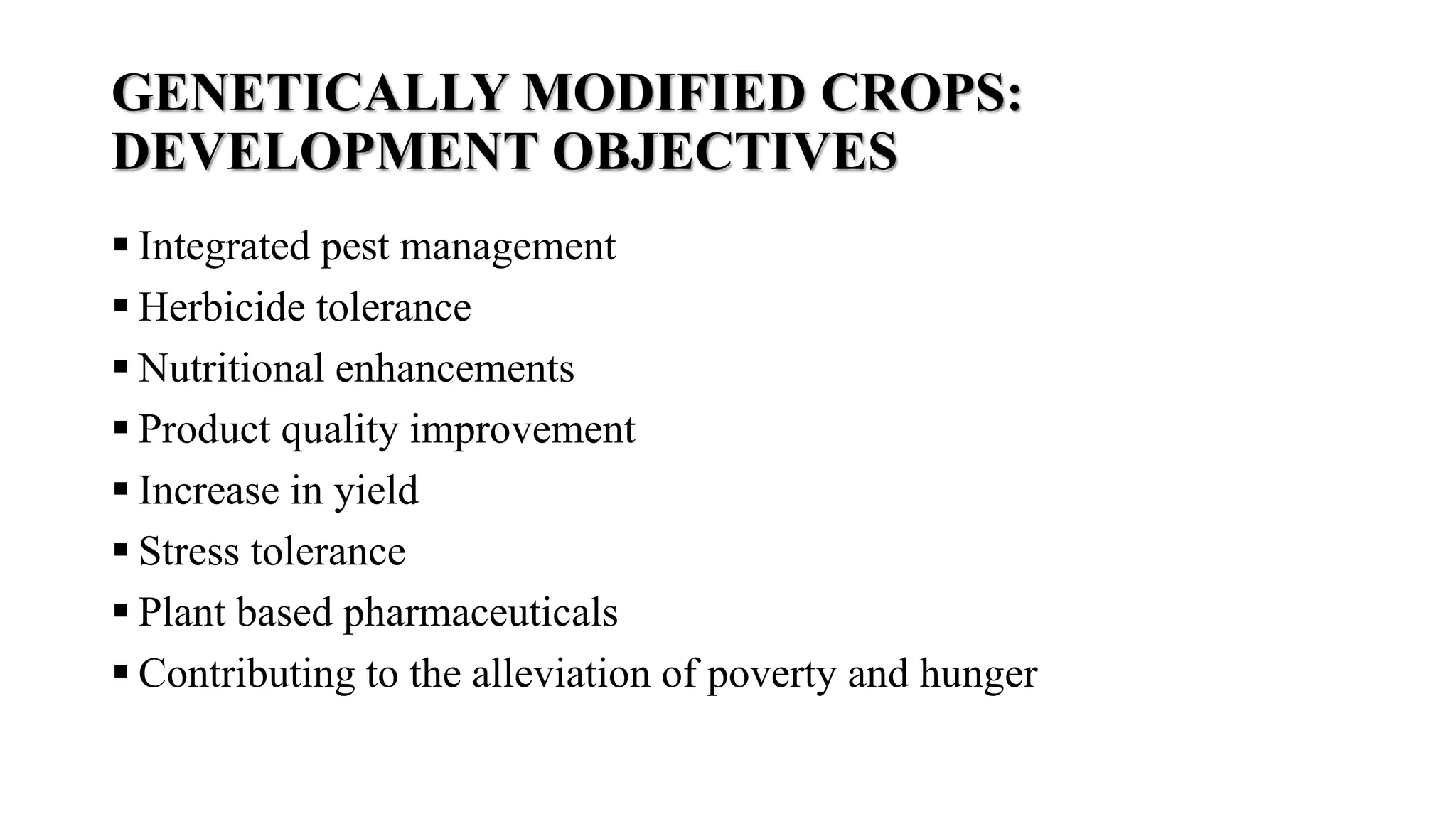 Genetically modified crops | PPTX