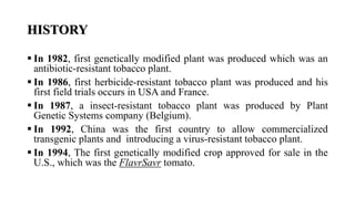 Genetically modified crops | PPT