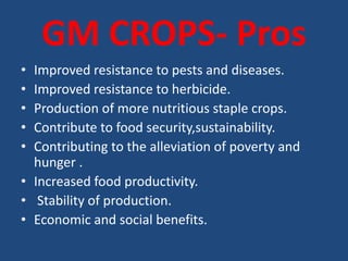 Genetically modified crops | PPTX