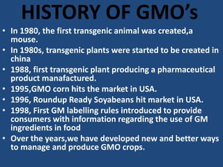 Genetically modified crops | PPTX