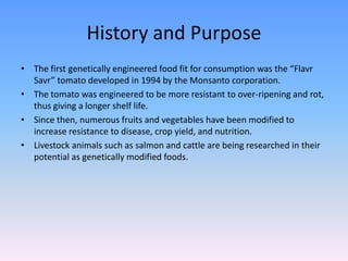 Genetically modified food | PPTX
