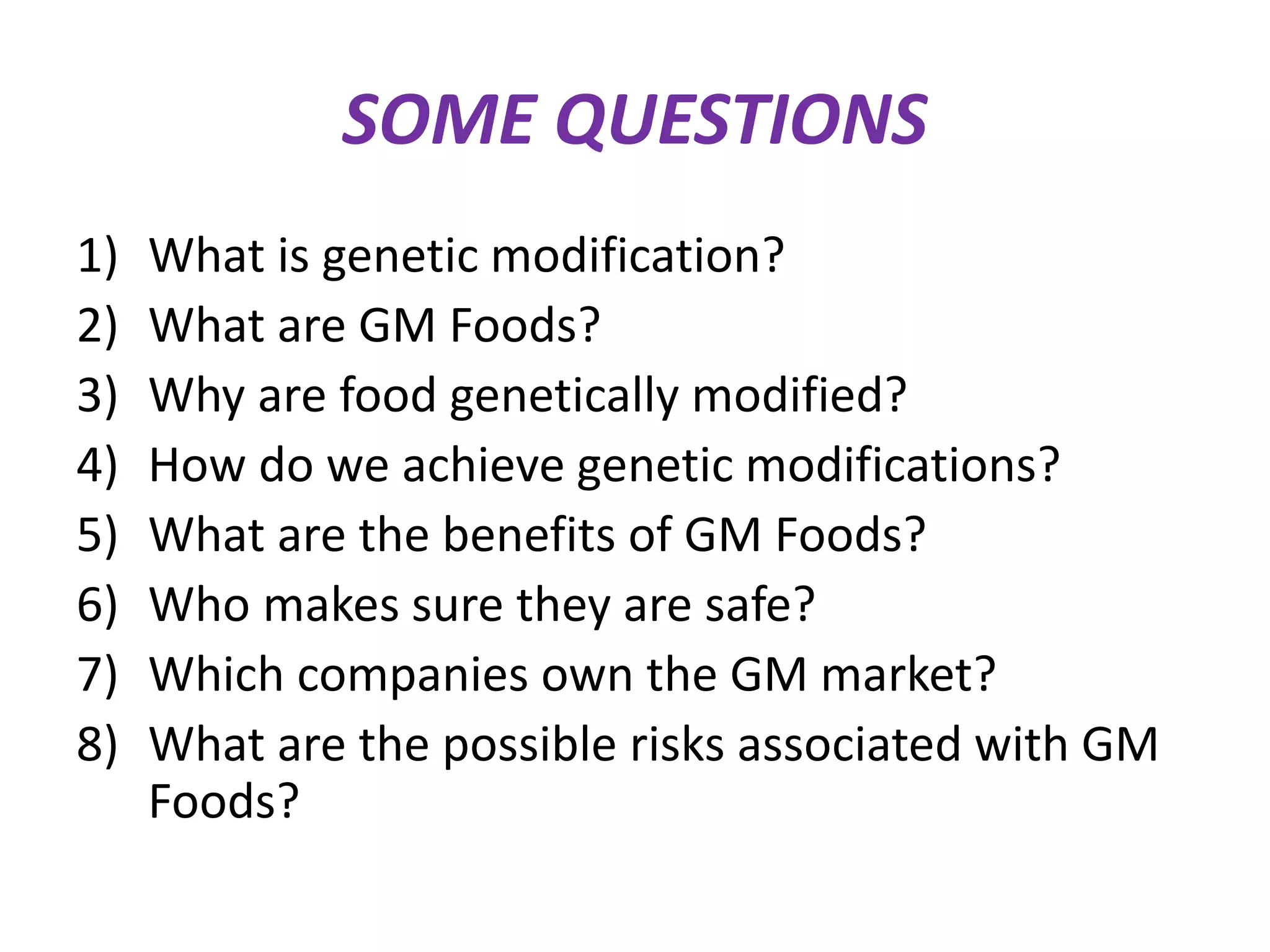 Genetically modified food | PPTX