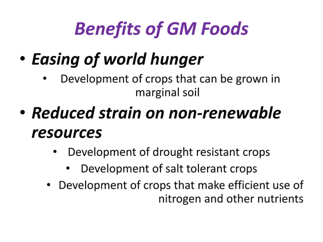 Genetically modified food | PPT