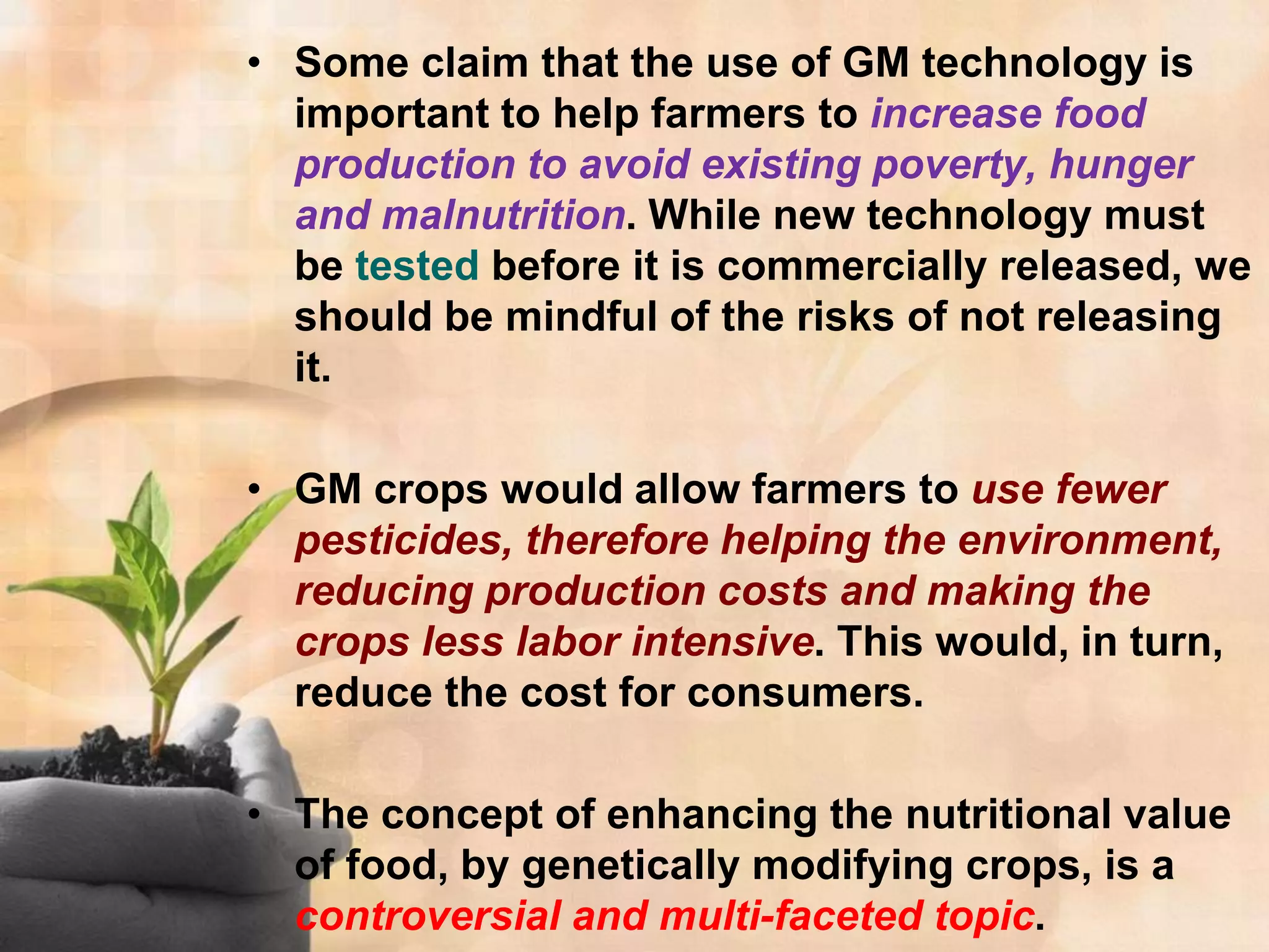 Genetically modified food and its consequences on human health and ...