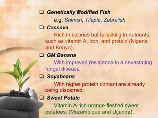 Genetically modified food and its consequences on human health and ...