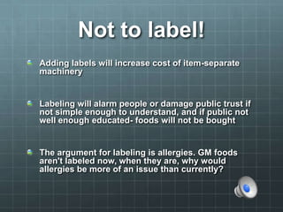 Genetically modified foods | PPTX