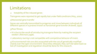 Genetically modified insects | PPTX
