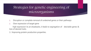 Genetically modified microbes | PPTX