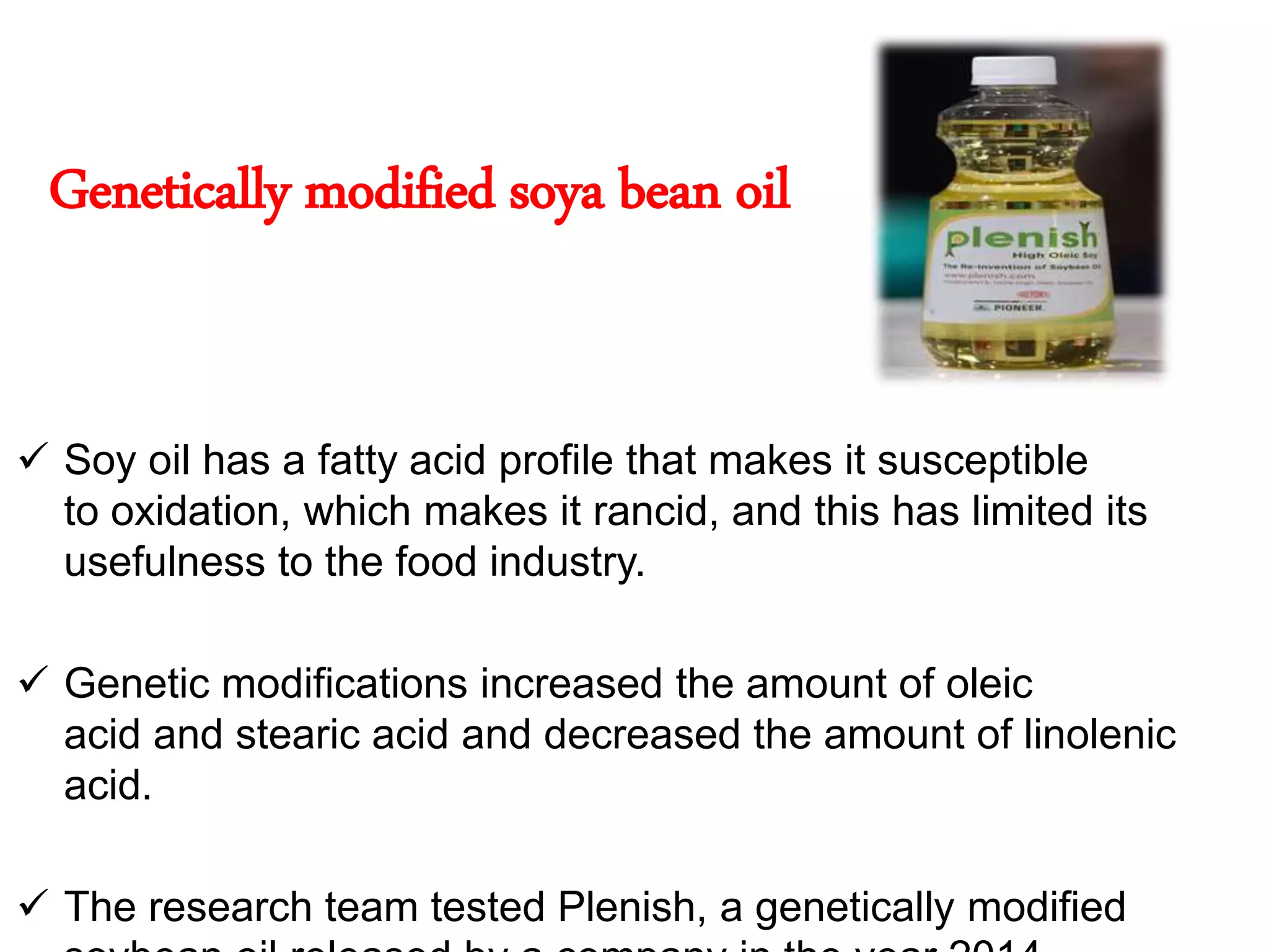 Genetically modified oils | PPTX