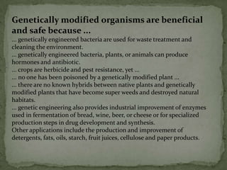 Genetically modified organism | PPTX