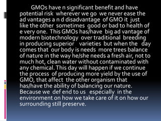 Genetically modified organism | PPT