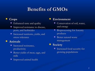 Genetically Modified Organism (GMO food)-- Emanuel Baisire | PPT