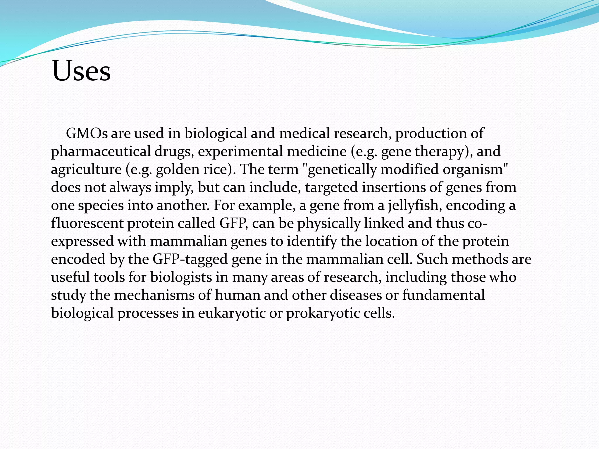 Genetically modified organism(gmo) arinne | PPTX