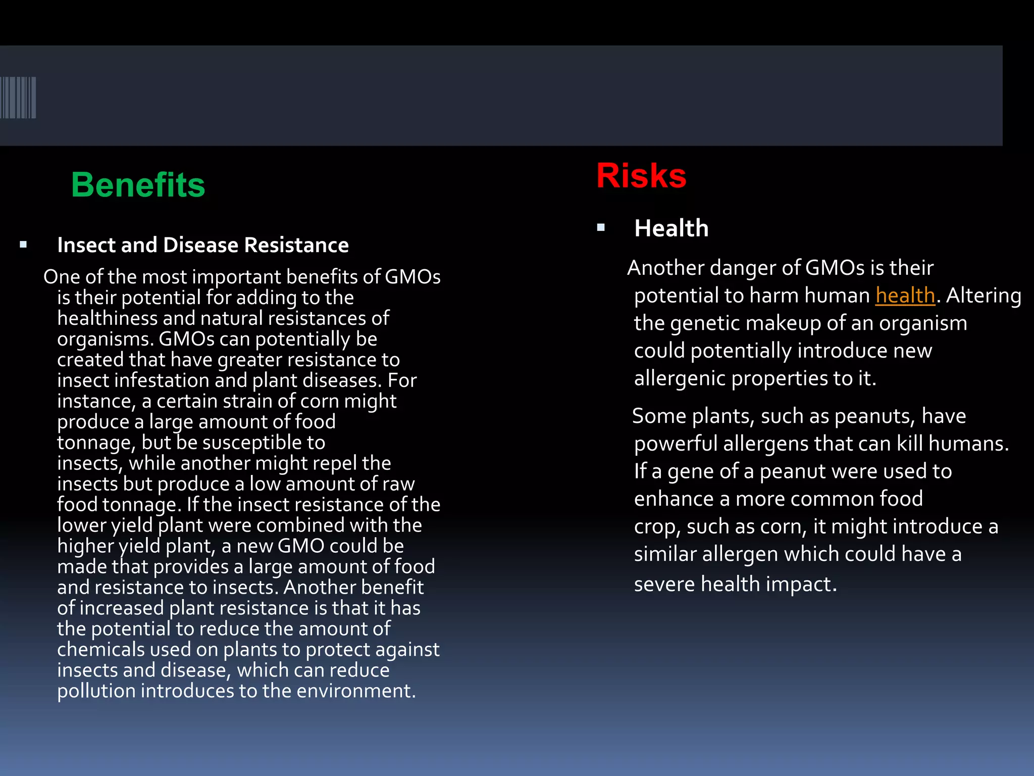 Genetically modified organisms | PPTX