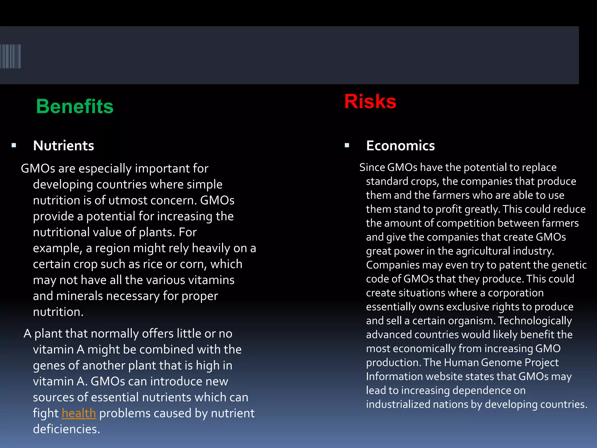 Genetically modified organisms | PPTX