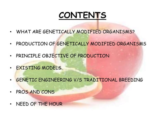 Genetically Modified Organisms (GMO) | PPTX | Genetics | Science