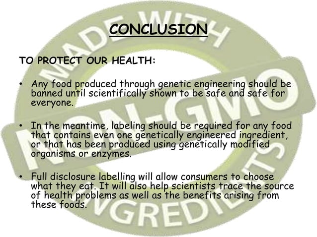 Genetically Modified Organisms (GMO) | PPTX | Genetics | Science