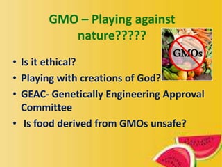 Examples Of Genetically Modified Organisms List