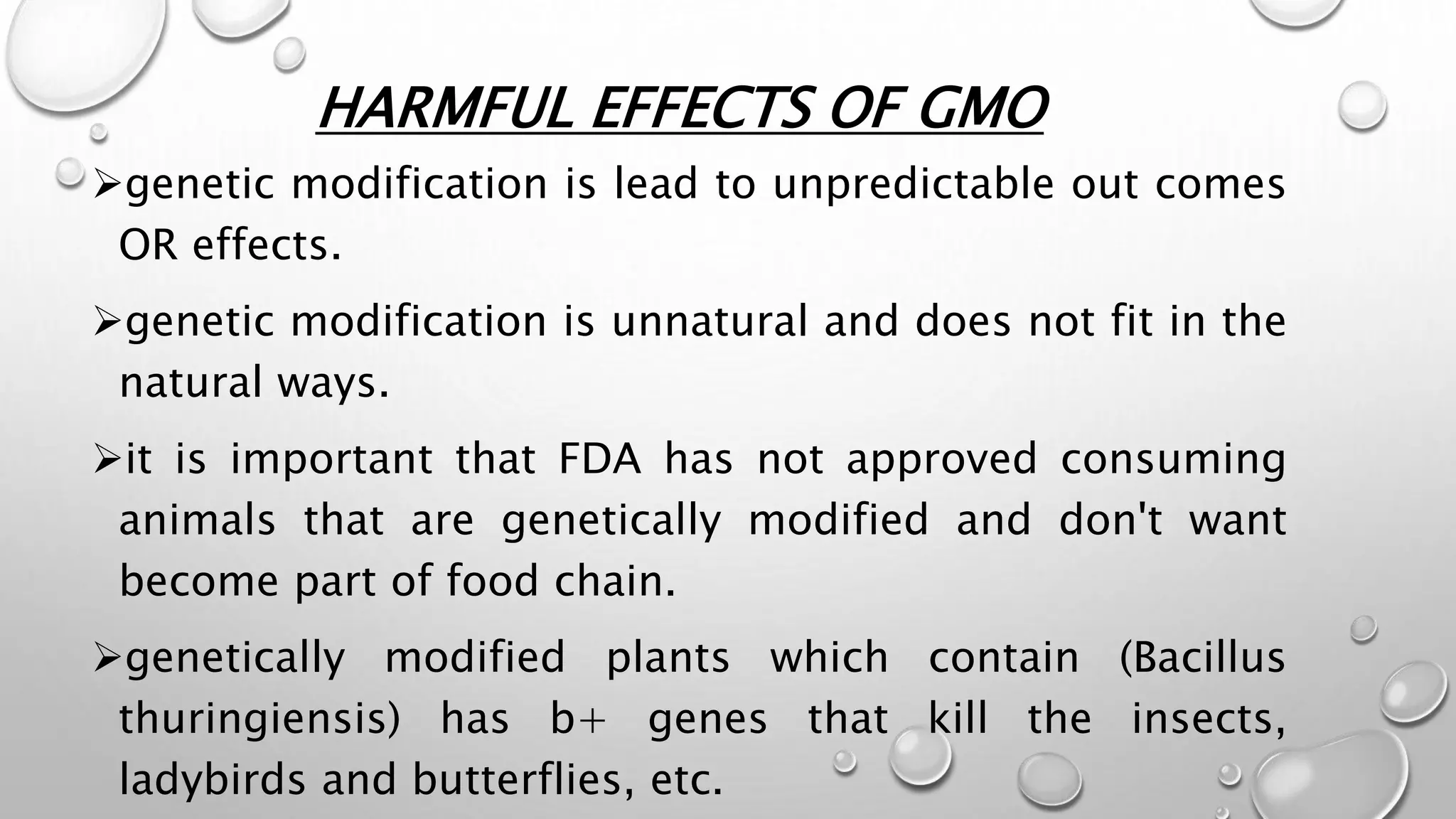 Genetically modified organisms | PPTX