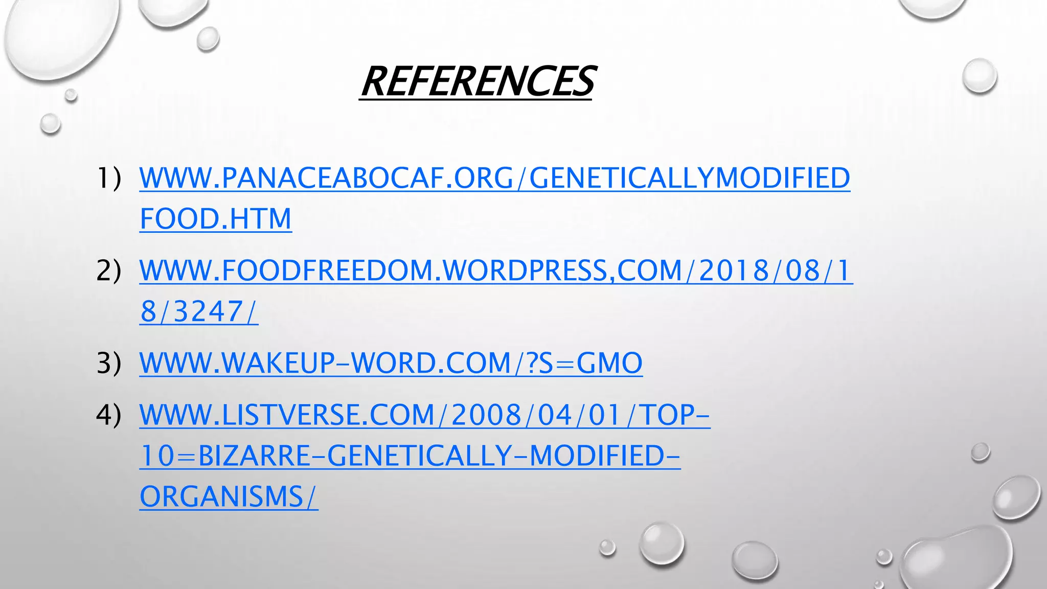 Genetically modified organisms | PPTX