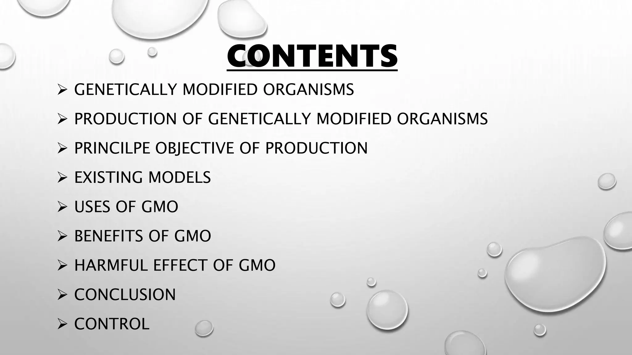 Genetically modified organisms | PPTX
