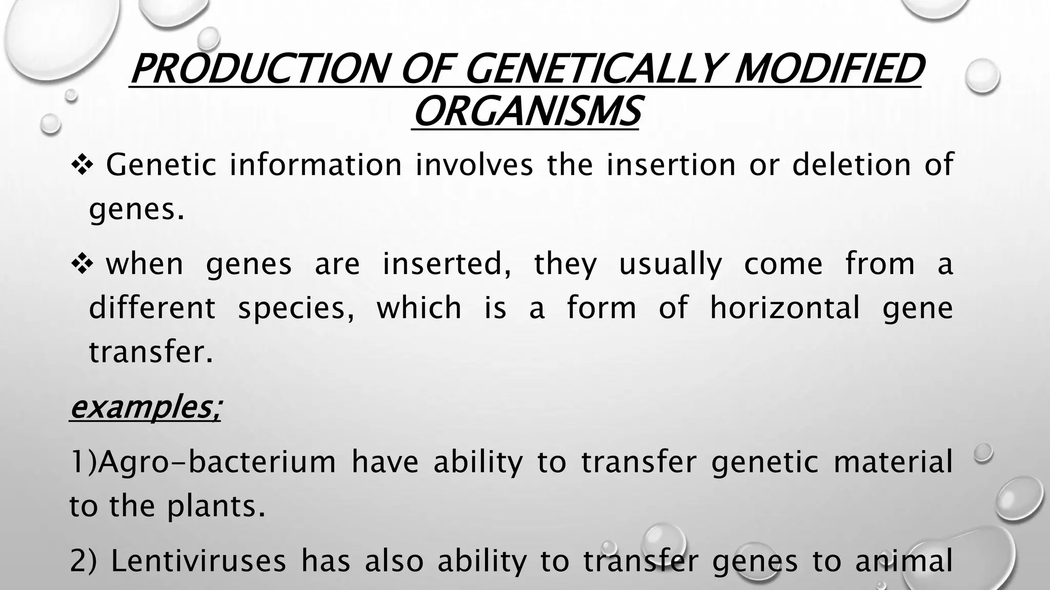 Genetically modified organisms | PPTX