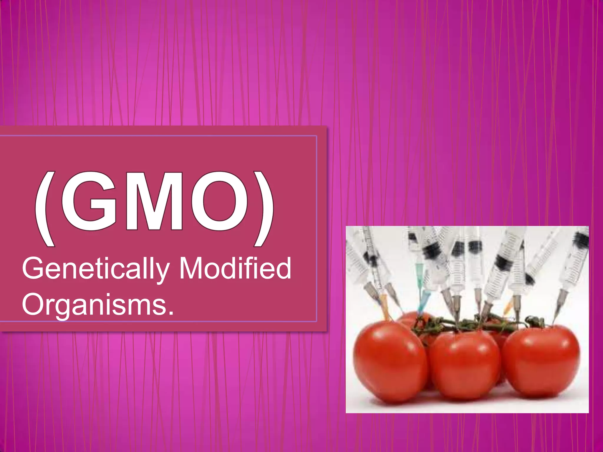 Genetically modified organisms (gmo) | PPTX