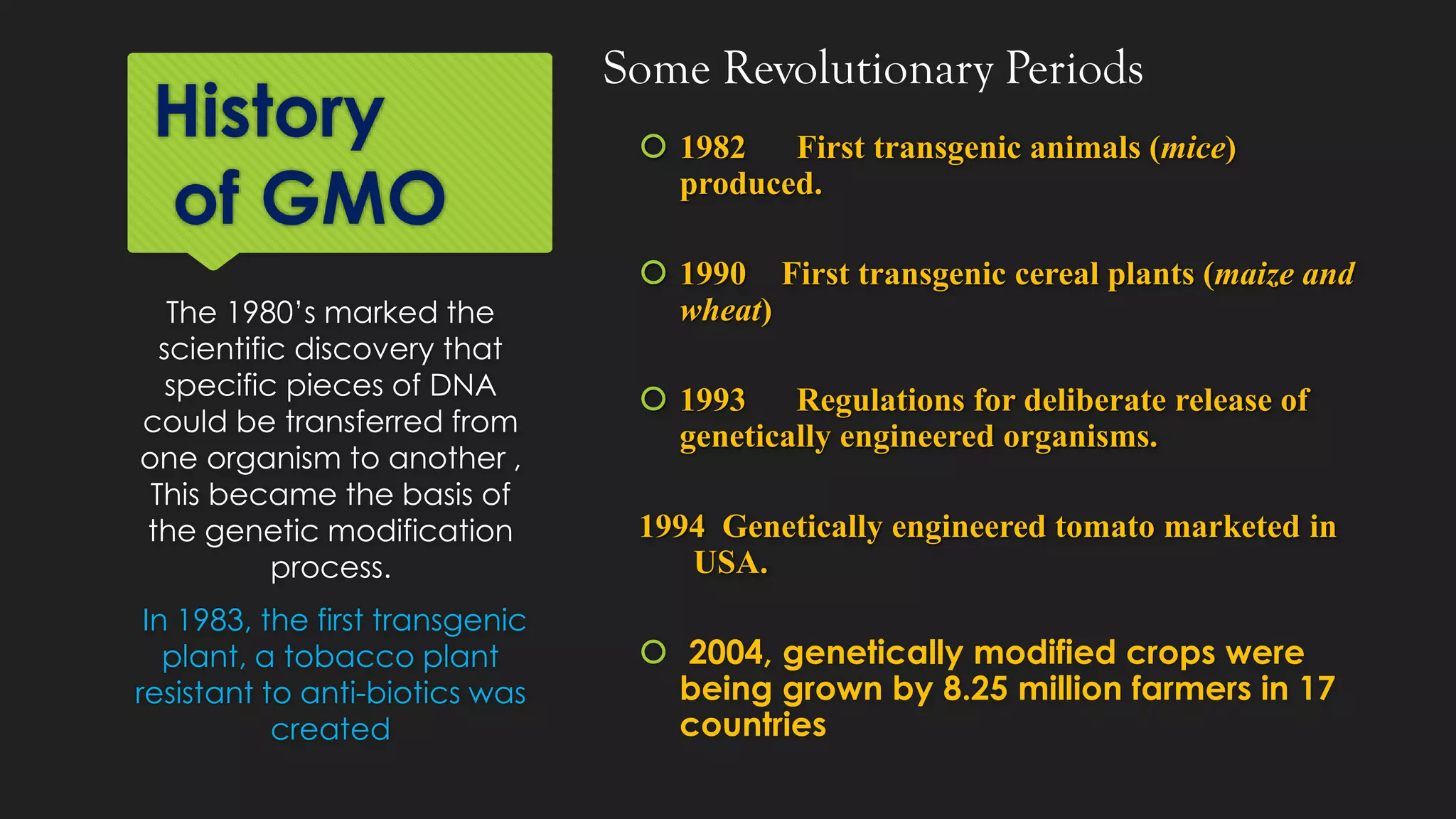 Genetically modified organisms gmo gmf | PPTX