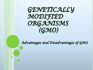 Genetically Modified Crops Advantages And Disadvantages