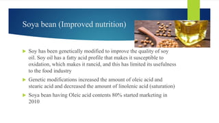 Genetically modified organisms & their application in food muaz awan | PPTX